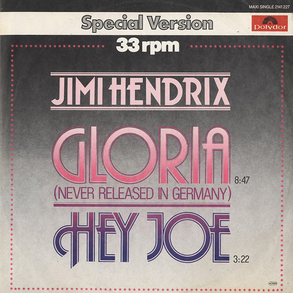 Jimi Hendrix / Gloria / Hey Joe – RECORD SHOP rare groove