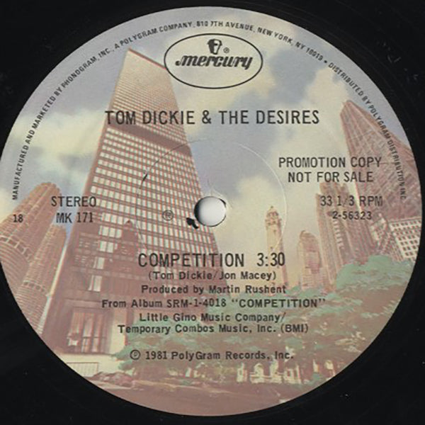 Tom Dickie & The Desires / Burnin' Up – RECORD SHOP rare groove