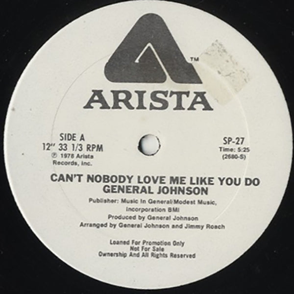 General Johnson / Can't Nobody Love Me Like You Do – RECORD SHOP rare ...